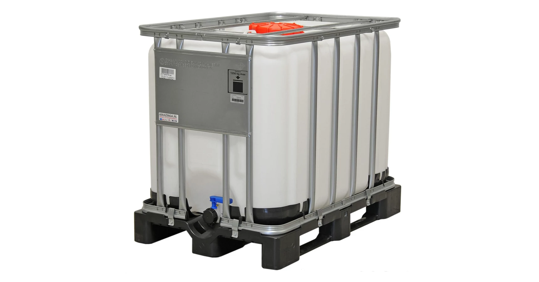 IBC 640 literes, felújított, ADR/UN műanyag tartály!